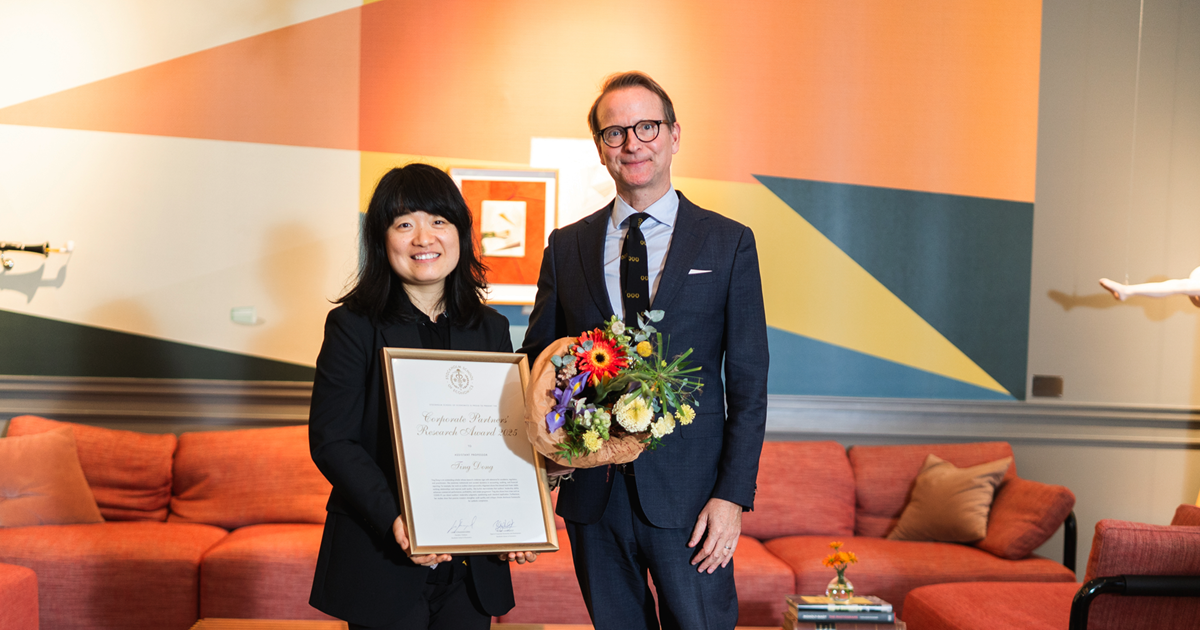 Ting Dong winner of SSE Corporate Partners' Research Award 2025 - hhs ...
