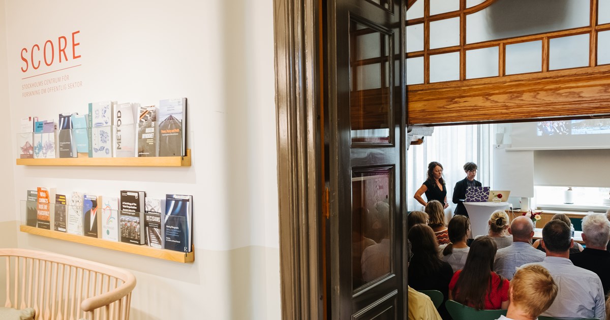 Open Seminar at Score - hhs.se - Stockholm School of Economics