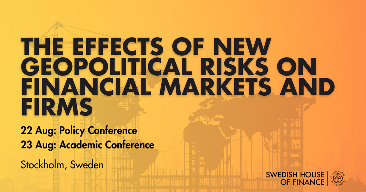 The Effects of New Geopolitical Risks on Financial Markets and Firms ...